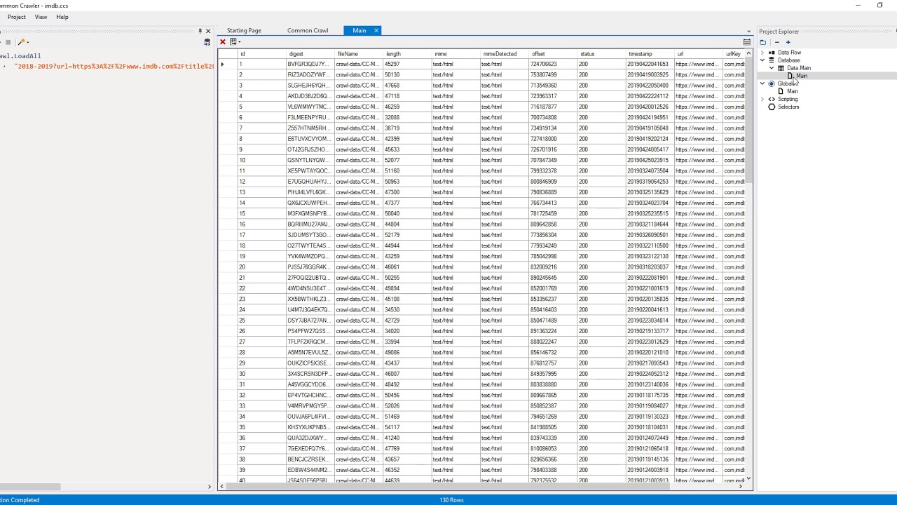 Common Crawler Demonstration