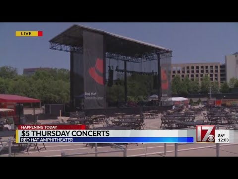Concerts back at Red Hat Amphitheater in downtown Raleigh