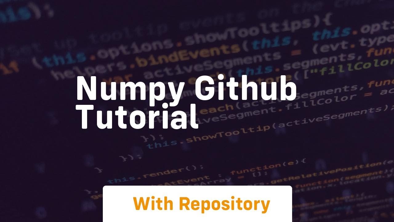 numpy github tutorial