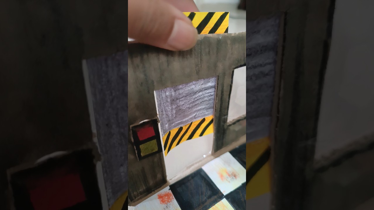 Fnaf 1 office from cardboard with working doors! #shorts