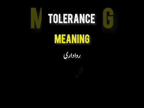 'TOLERANCE' meaning #english #vocabulary #learning