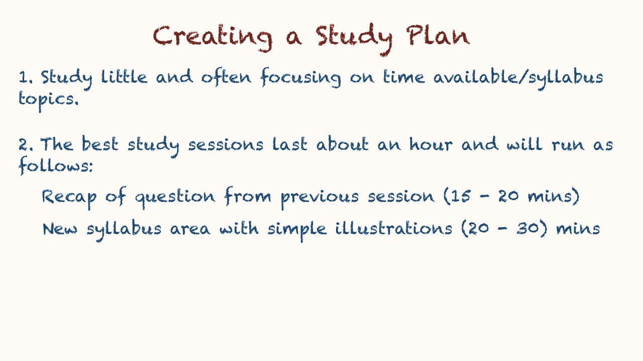 Creating an ACCA study plan