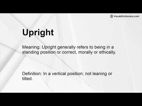 Upright Meaning
