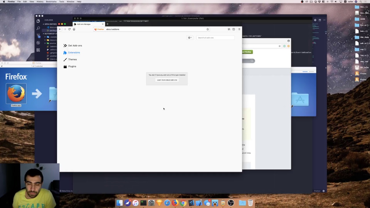 Debugging Buttercup Firefox Extension