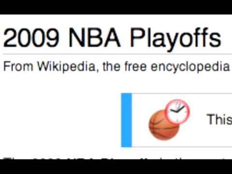 Wikipedia Predicts 2009 NBA Finals?