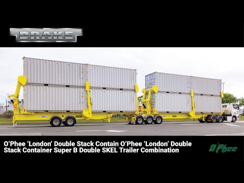 O'Phee 'London' Double Stack Container Super B Double SKEL Trailer Combination| First On-Road Trial