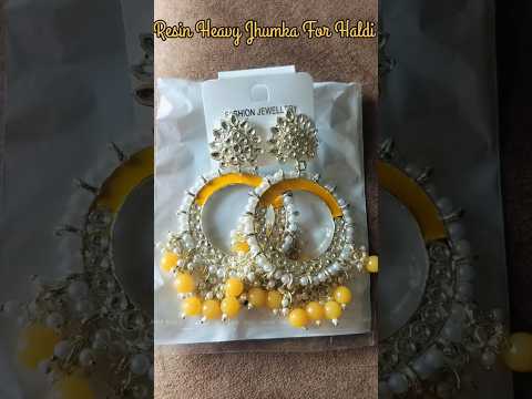 Resin earrings yellow ππ #resinearrings #earrings #jhumka #shortsviral