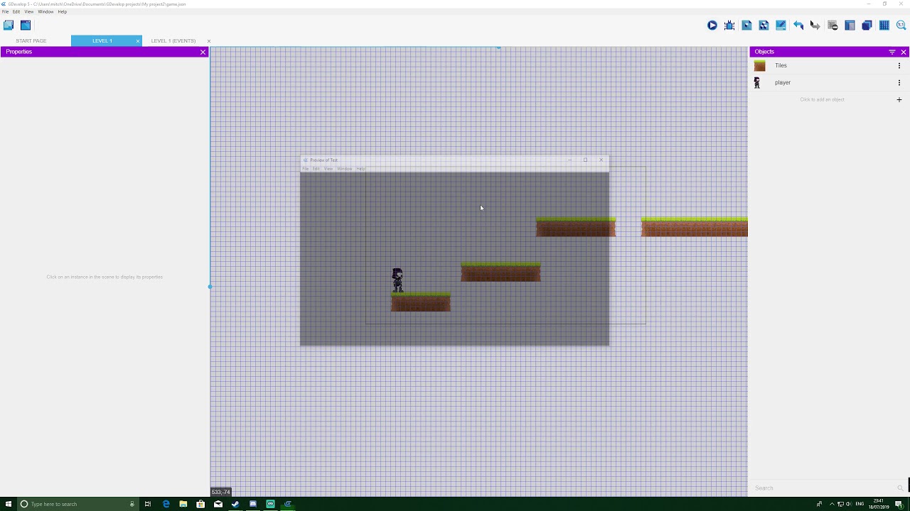 Gdevelop 5 platform game tutorial (part 1)