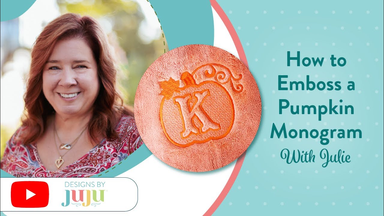 How to Emboss a Pumpkin Monogram | Designs by JuJu