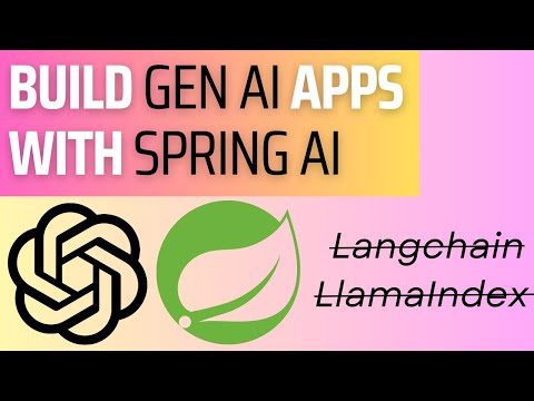 01. Spring AI : Build generative AI applications using SpringBoot and Java