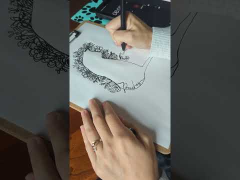 One Line Art Cat Silhouette
