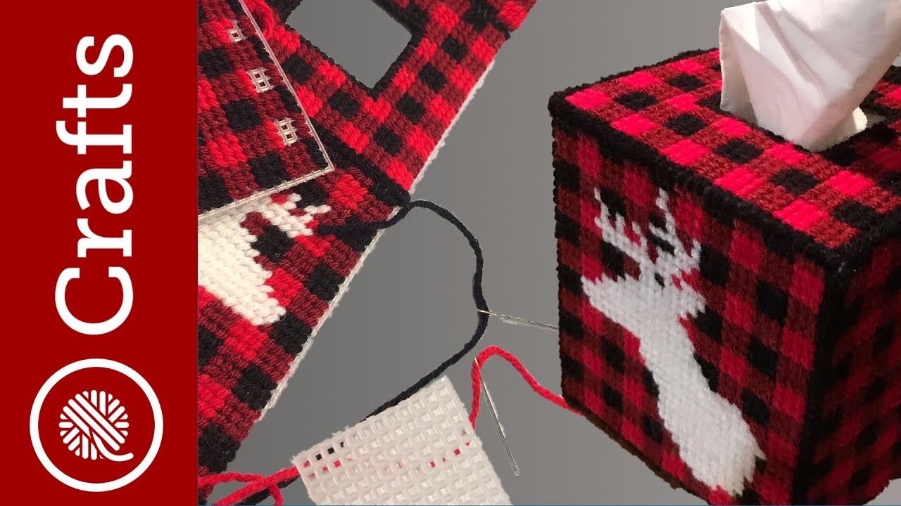 Plastic Canvas Basic Stitches and Joining (Tissue Box)