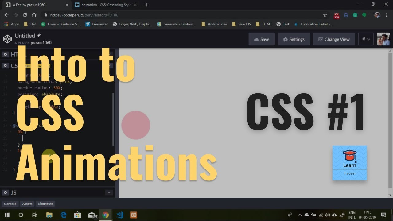 INTRO TO CSS ANIMATIONS | CSS Tutorials Ep. 1 | Learn it Easier