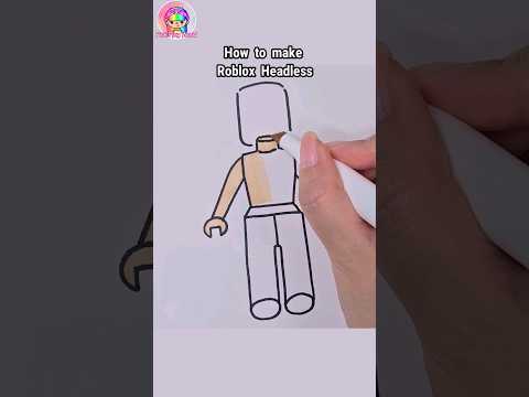 How to make Roblox Headless | pink ping world #diy #shorts