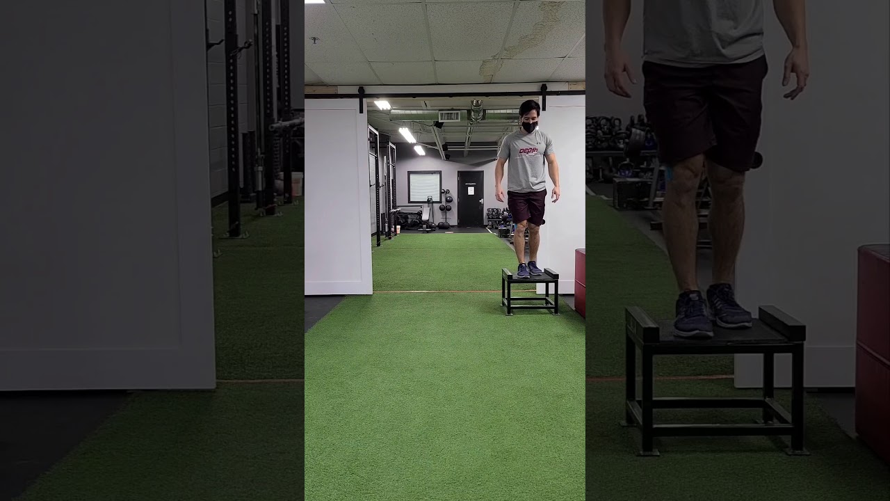 Single Leg Altitude Drop + Lateral Bound