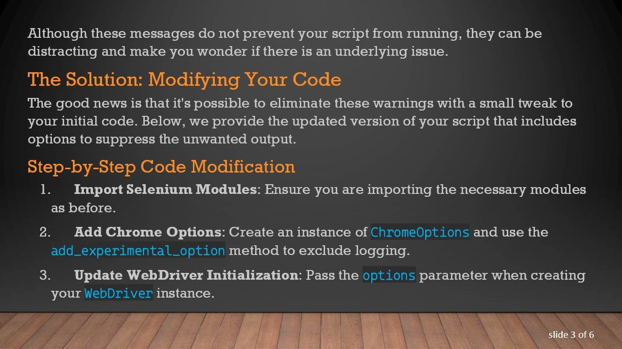How to Fix Selenium Error Warnings in Python