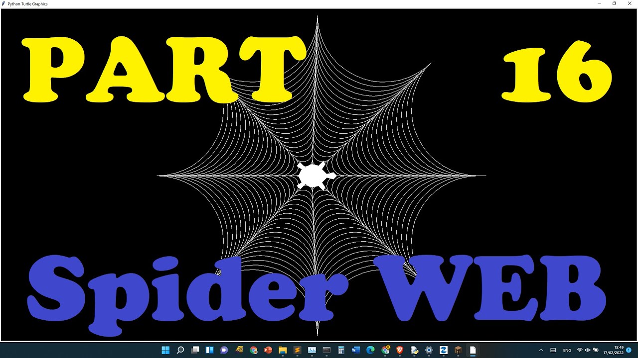 Code this spider web in less than 20 lines! Python Fun With Shapes S1 E16