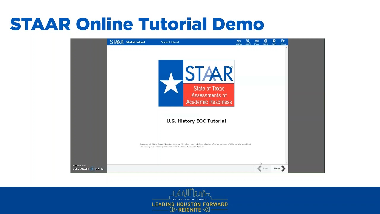 STAAR Online Testing Intro and Tutorials Students 2021