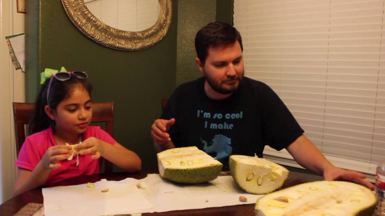 Tasting Jack Fruit for the first time