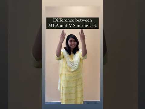 Difference between MS and MBA