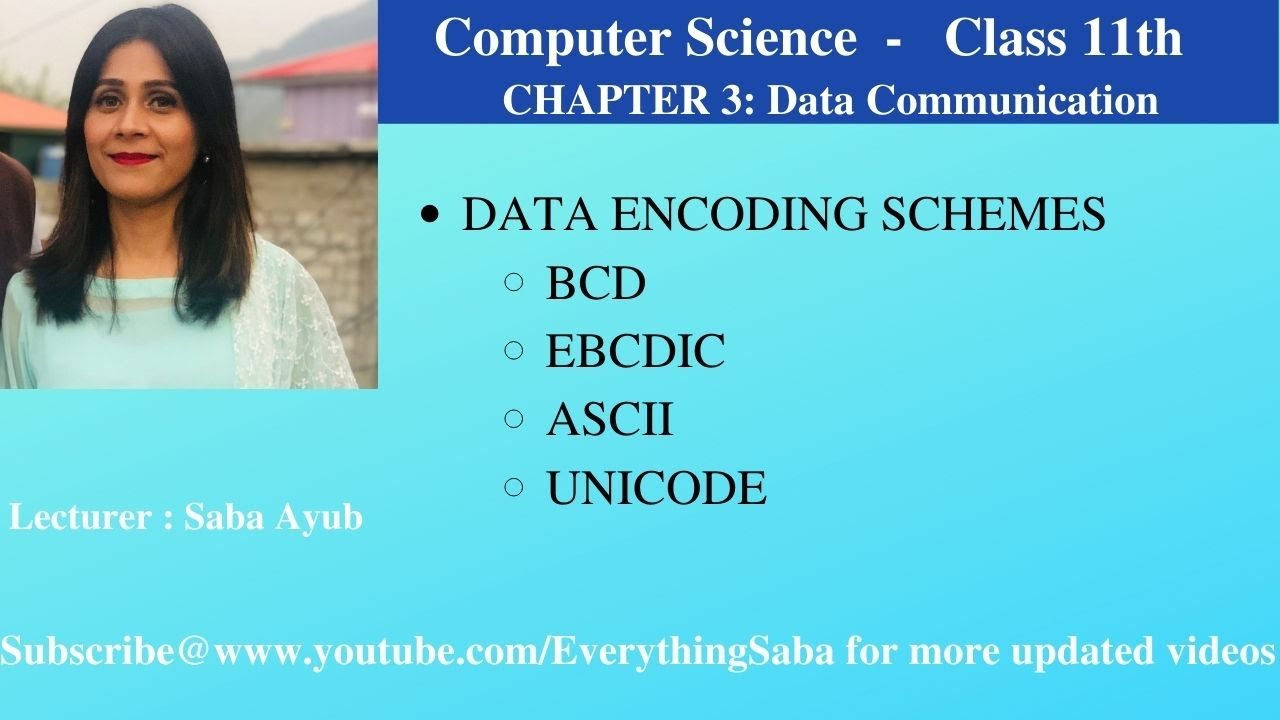 Data-encoding Data encoding schemes to represent data in Computers.