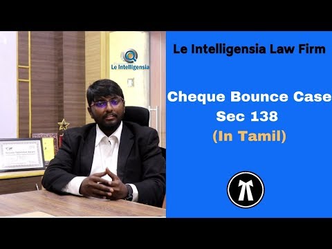 Cheque Bounce Case Sec 138 - In Tamil