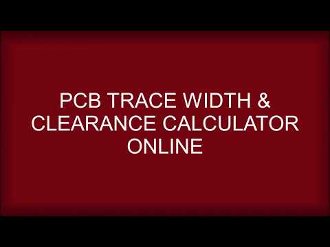 Pcb Trace Width & Clearance Calculator Online