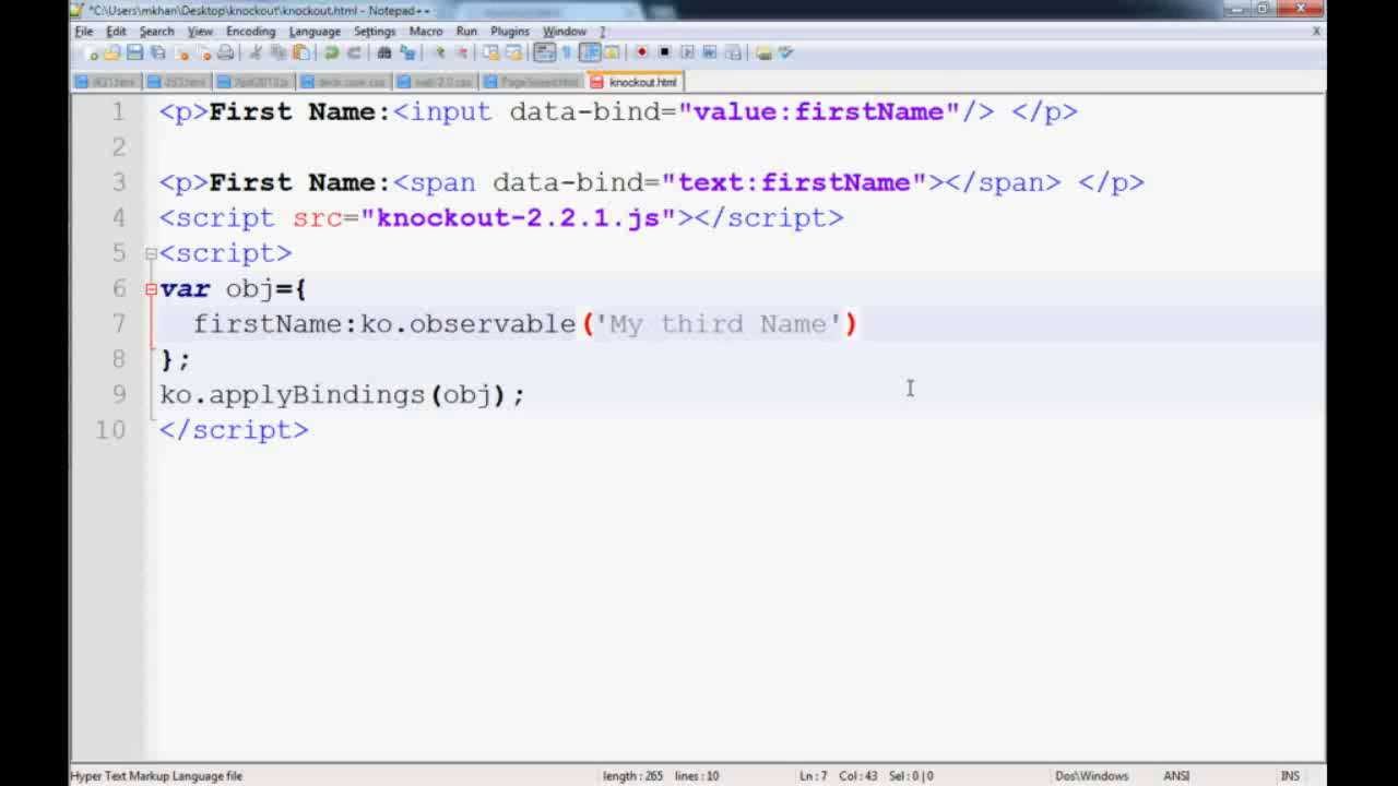 KnockoutJS The Basic for beginner-Part 2