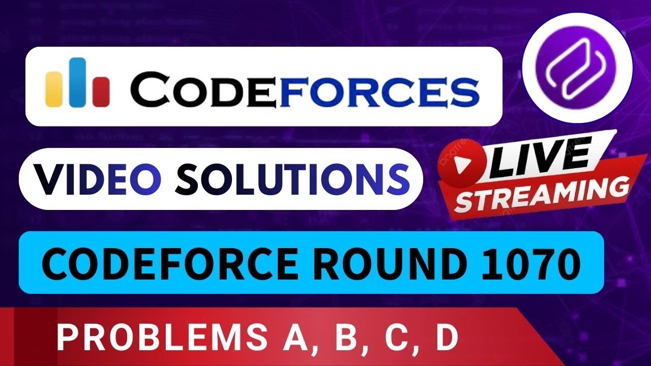 🔴 LIVE | Codeforces 1070  by Shaun Alan Joseph – Full Problem Solutions & Contest Breakdown