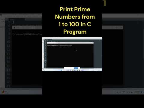 Print Prime Numbers from 1 to 100 in C