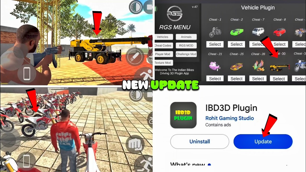 IBD3D Plugin App New Update Indian Bikes Driving 3d | New Cheat Code And Feature Of Plugin App 