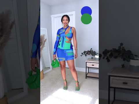 Blue Colorblock outfit ideas 💙💖🤍🧡