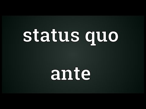 Status quo ante Meaning
