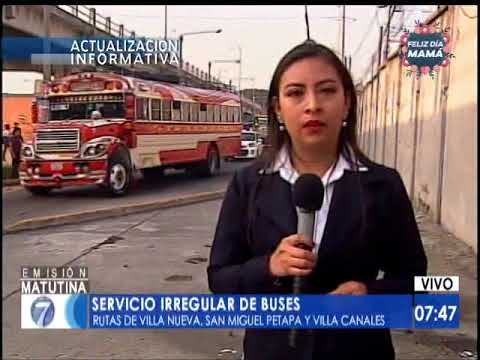 Servicio irregular de buses en Villa Nueva, San Miguel Petapa y Villa Canales