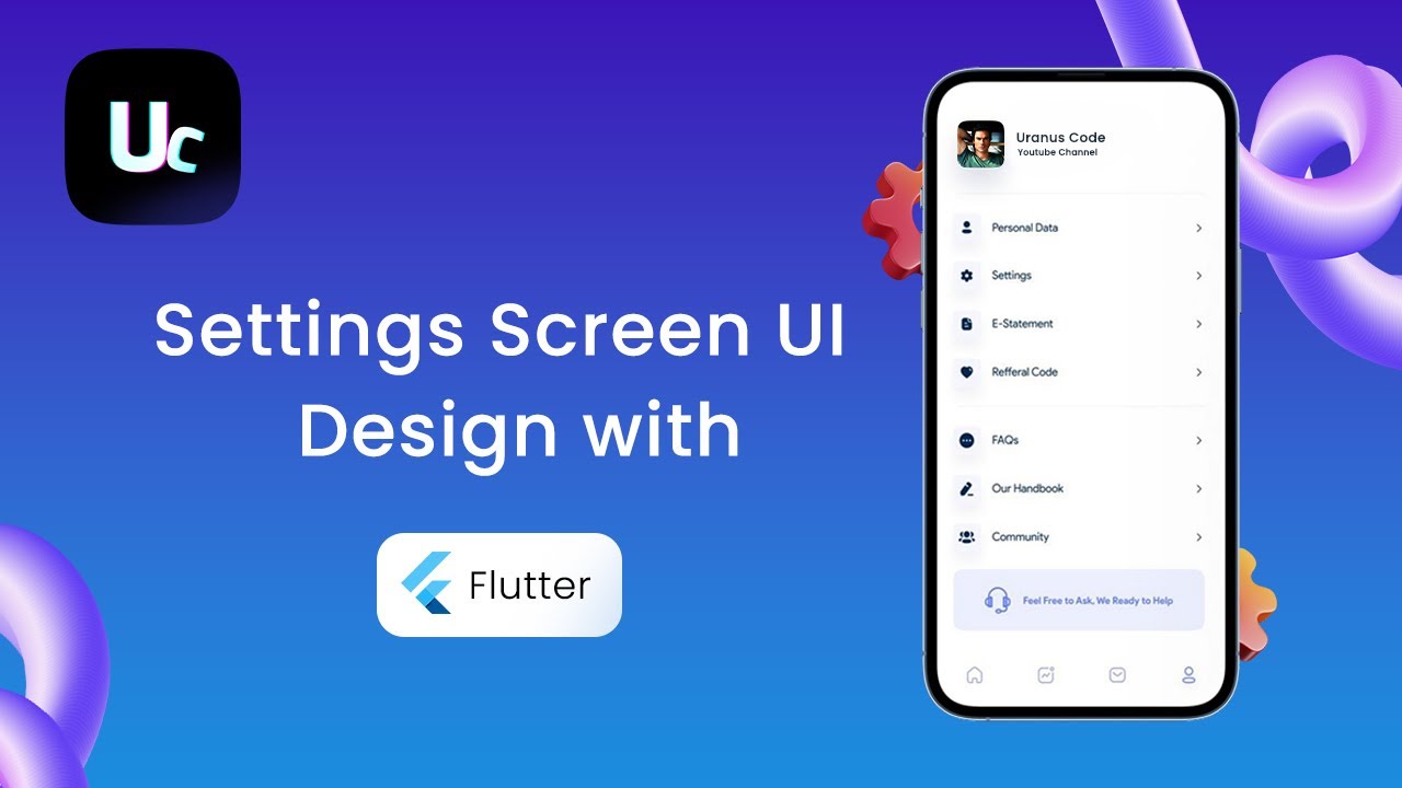 Settings Screen UI Design with Flutter | Speed Code