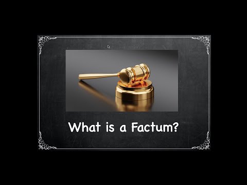 What is a "Factum" in a motion (civil litigation)? Legalese Translator ep. 21