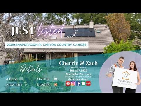 𝐉𝐔𝐒𝐓 𝐋𝐈𝐒𝐓𝐄𝐃 • 29319 Snapdragon Pl Canyon Country • 𝐁𝐘:: 𝐂𝐇𝐄𝐑𝐑𝐈𝐄 & 𝐙𝐀𝐂𝐇