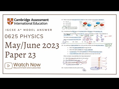 IGCSE Physics Paper 23 - May/June 2023 - 0625/23/M/J/23 SOLVED
