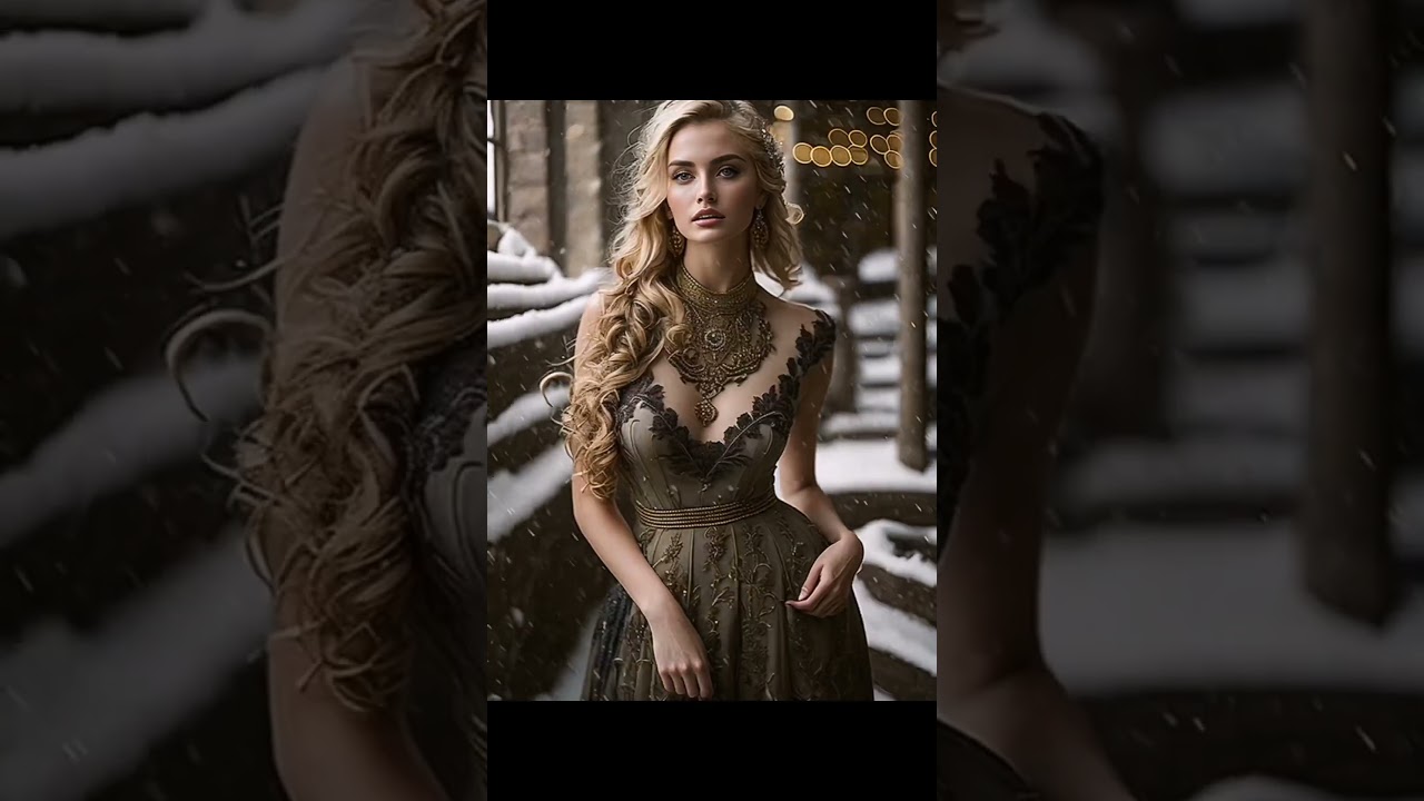 AI-Generated Stable Diffusion Animation: Girl in A Beautiful Dress #Shorts