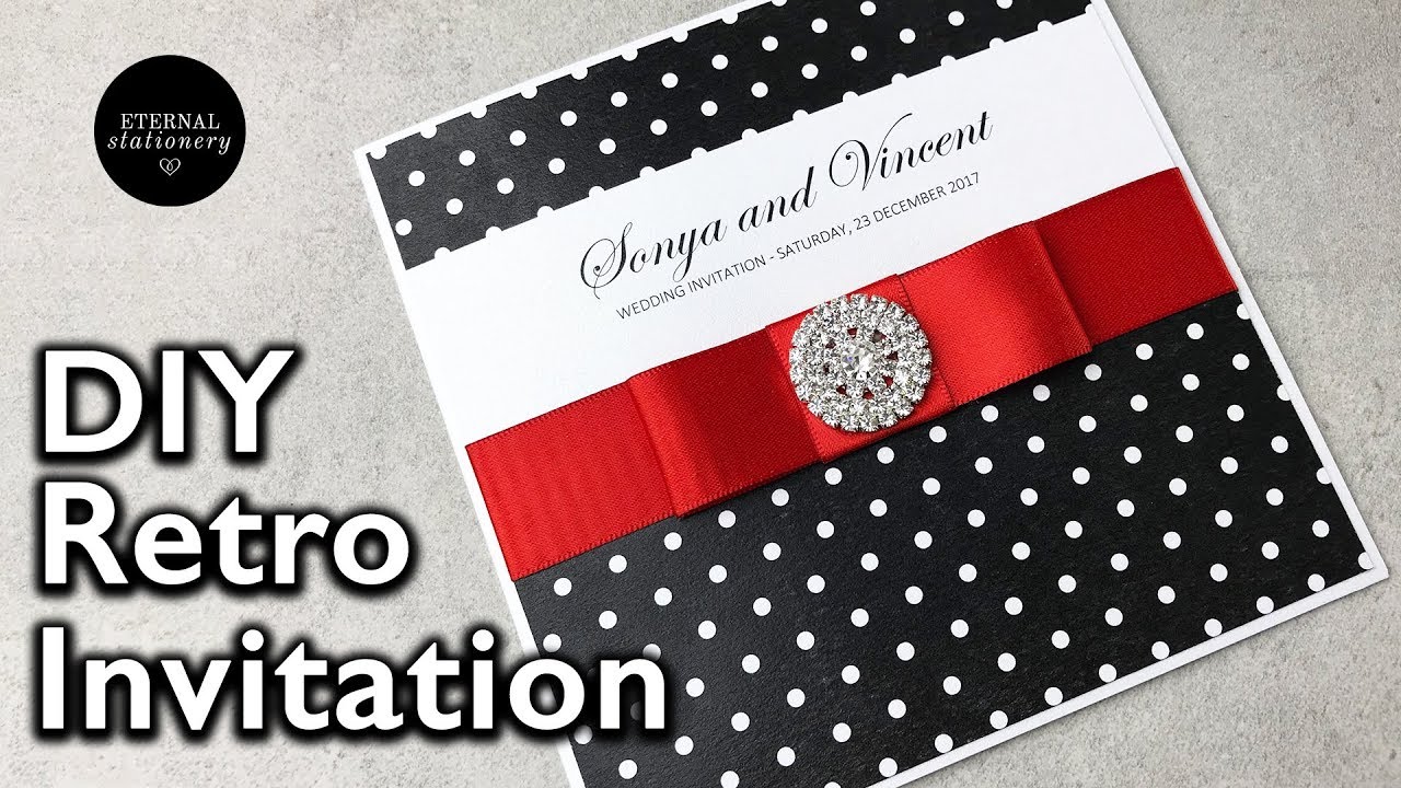 Easy Retro DIY Wedding Invitation | 1950s Pin Up Style | Eternal Stationery