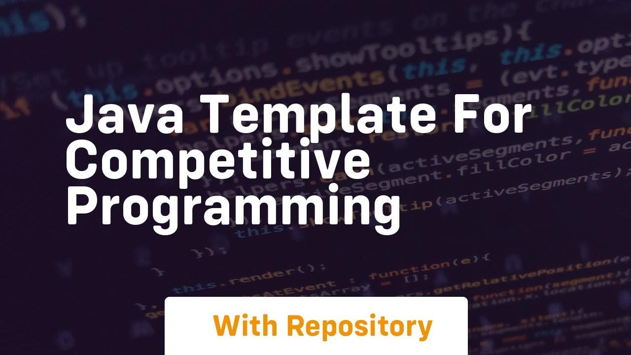java template for competitive programming