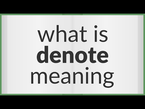 Denote | meaning of Denote