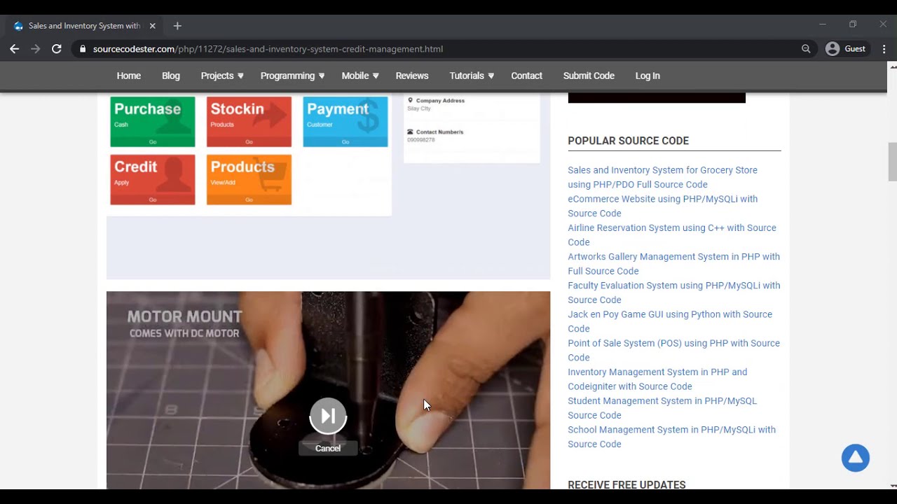 Sales and Inventory System with Credit Management using PHP/MySQLi Demo