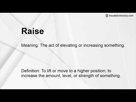 Raise Meaning
