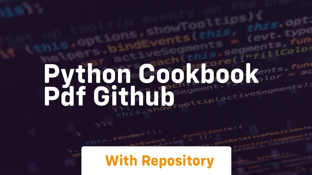 python cookbook pdf github