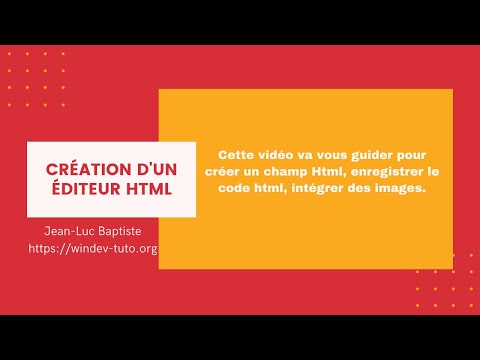 1 - Création d'un éditeur Html