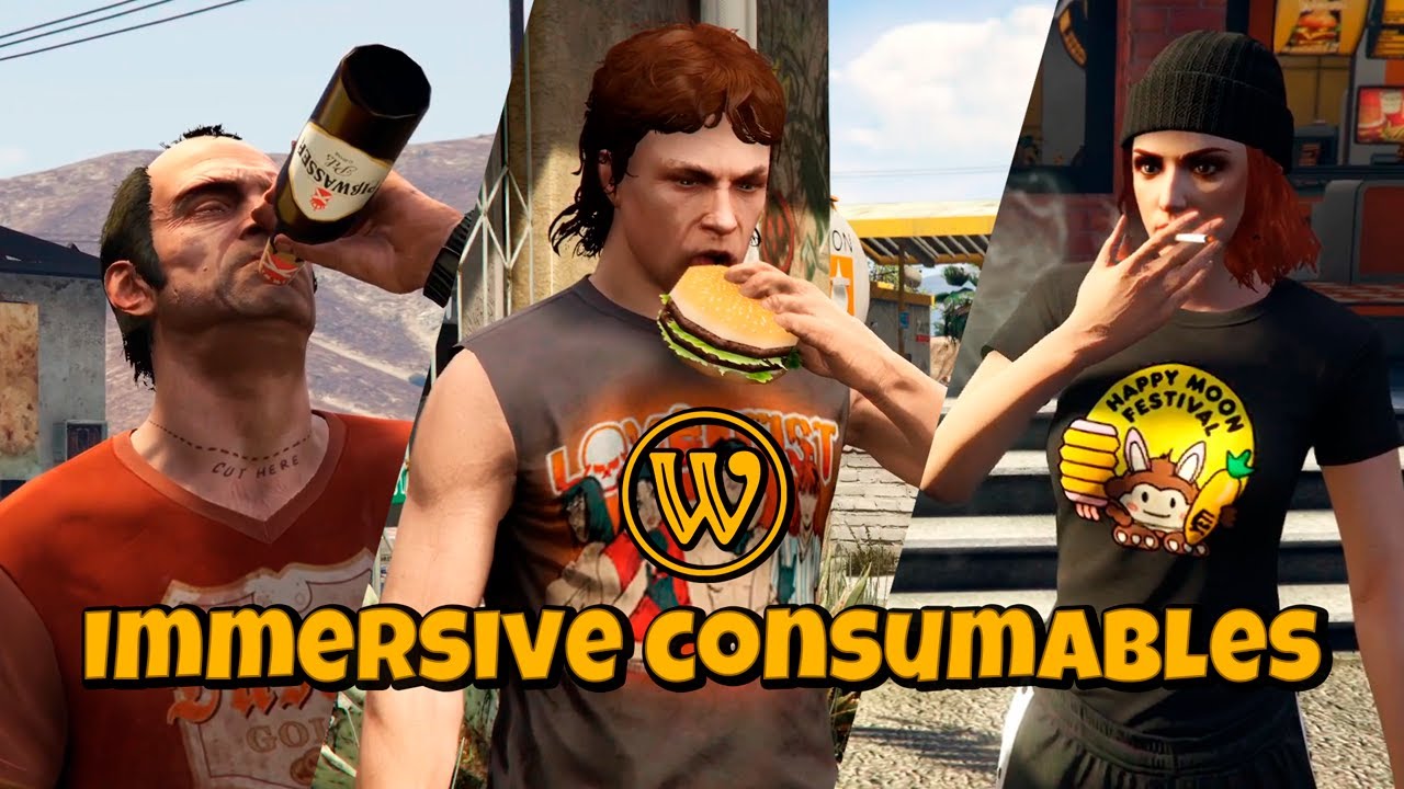 [PAID] [ESX/QBCORE/Standalone] Immersive Consumables | Food, drinks and ...