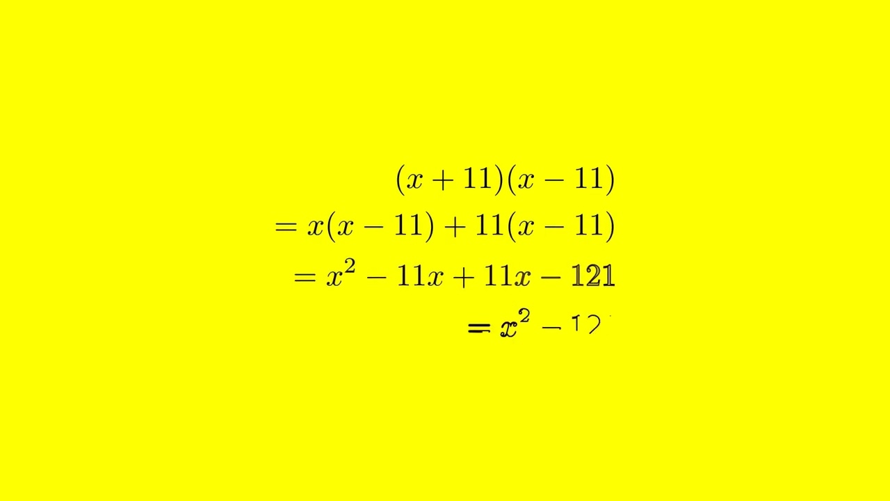 How to Factor x² - 121 | Step-by-Step Guide for Simplifying Quadratic Expressions