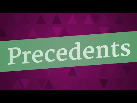 PRECEDENTS pronunciation • How to pronounce PRECEDENTS