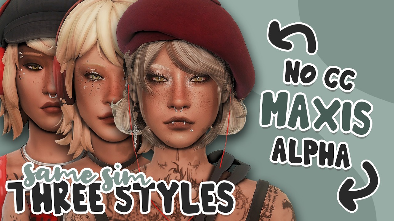 No CC Vs Maxis Match Vs Alpha Challenge ✨ | Sims 4 Create a Sim Challenge